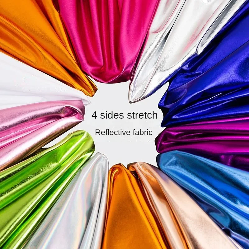 4 Sides Stretch Reflective Fabric Light By Meters for Skirts Clothes ...