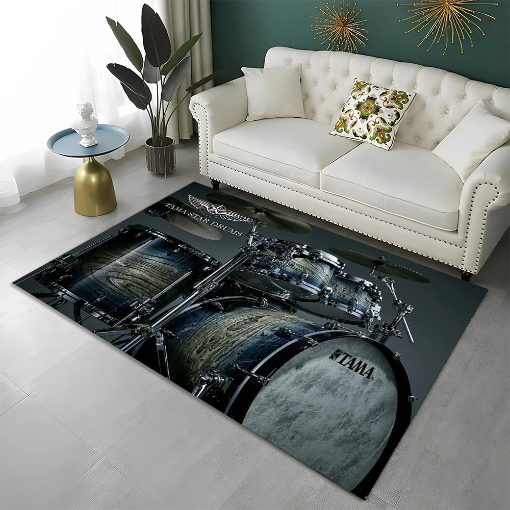 Music-Instruments-Drum-Kit-Drum-Set-Carpet-Rug-for-Home-Living-Room ...