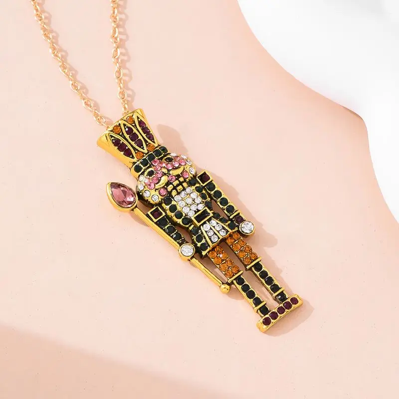 Classic Nutcracker Soldier Pendant Luxurious Fashion Lovely Full Zircon ...