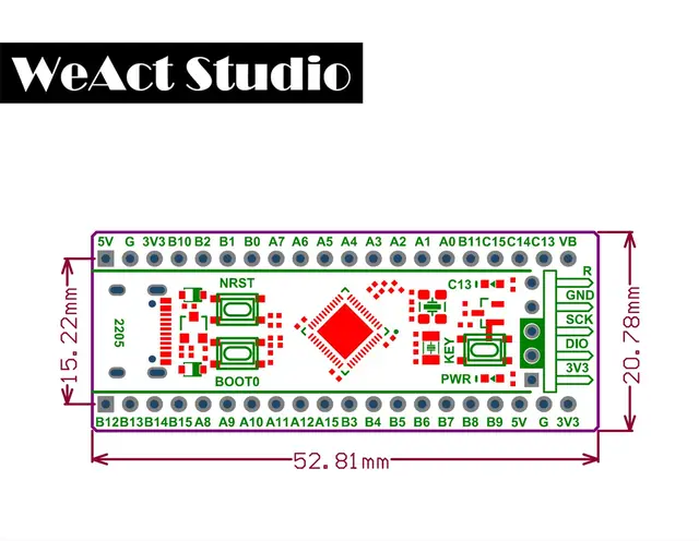 WeAct BlackPill STM32F411CEU6 STM32F4 STM32 Core Board Learning Board ... WeAct BlackPill STM32F411CEU6 STM32F4 STM32 Core Board Learning Board ...