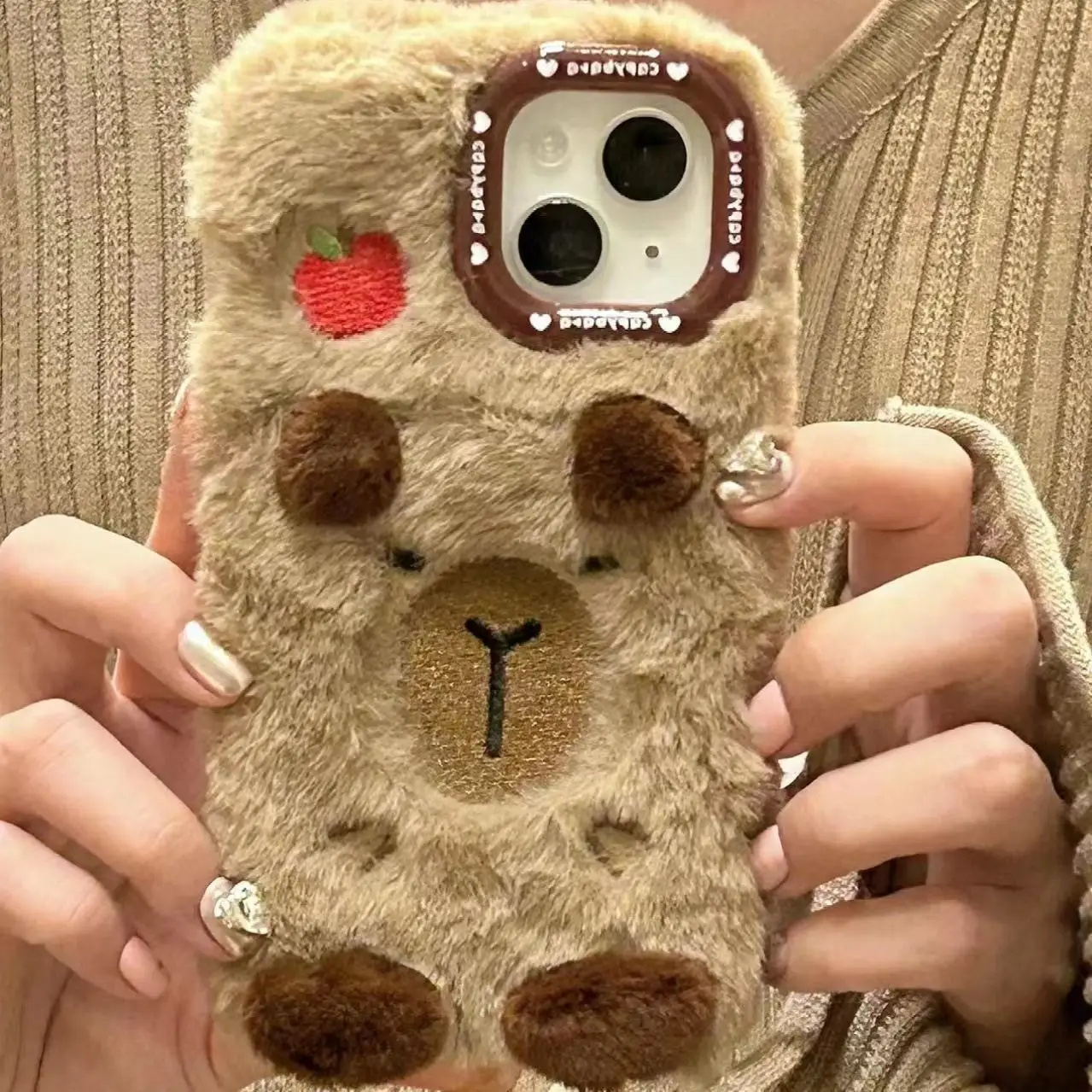 Funda-de-tel-fono-de-felpa-suave-con-ilustraci-n-de-Capybara-cubierta ...