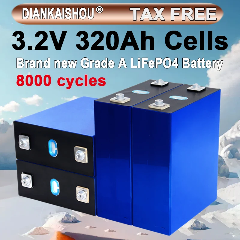 8000 cycles new 3.2V 320ah LiFePO4 battery DIY 12V 24V 48V 3C A-class ...
