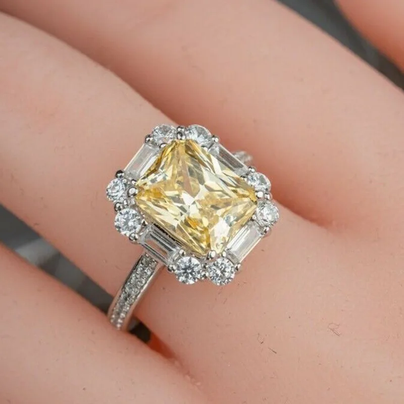 Yellow Zircon Ring