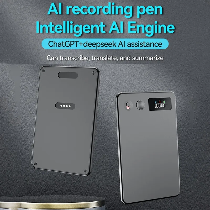 ChatGPT-4 AI Voice Recorder with Display Screen 8-128GB Intelligent ...