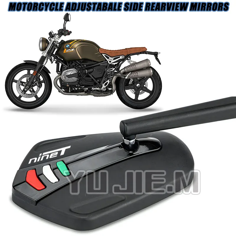 New-Motorcycle-Rearview-Mirror-Handlebar-Mirror-Black-Silver ...