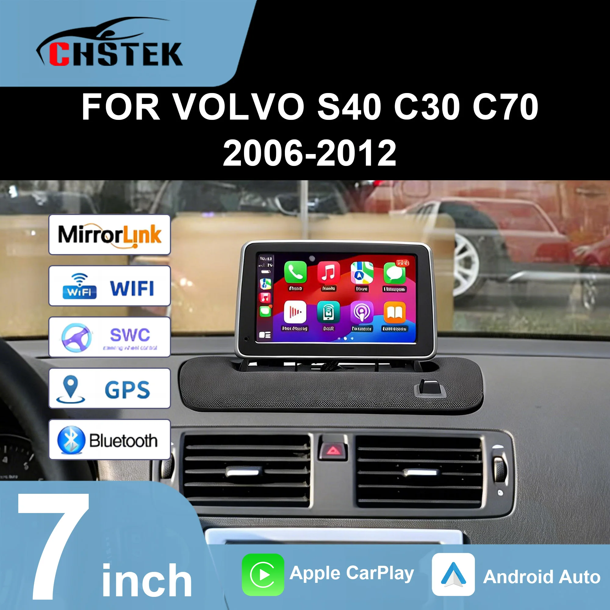 CHSTEK Carplay Android Car Radio For Volvo S40 C30 C70 2006 2007 2008 ...