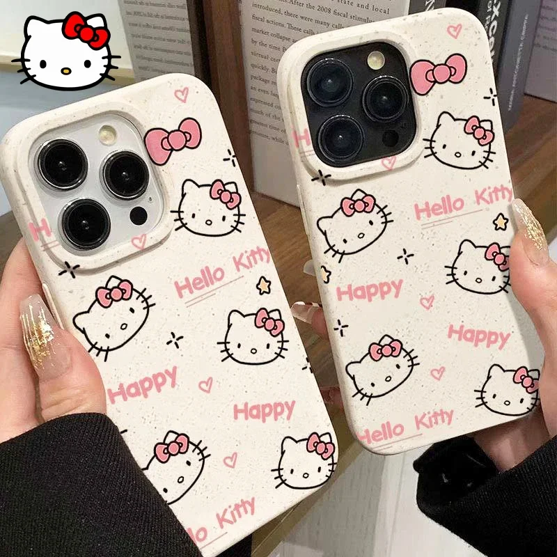Kawaii-Sanrio-HelloKitty-Phone-Case-Cute-Cartoon-Girl-Silicone-Soft ...