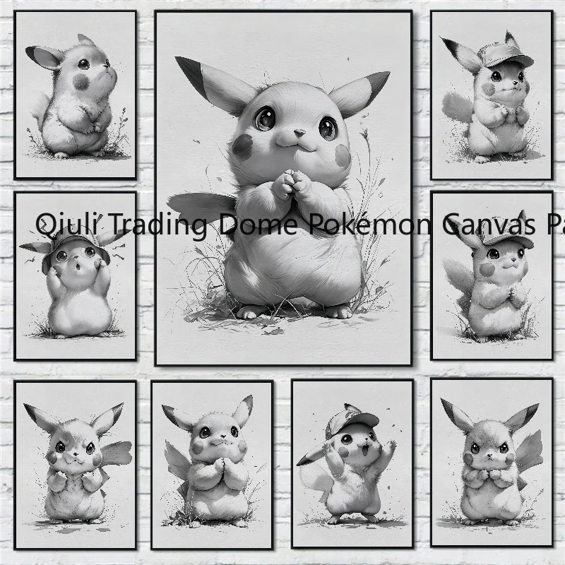 Pokemon-Japanese-Animation-Peripheral-Figures-Pikachu-Poster-Mural-Wall ...