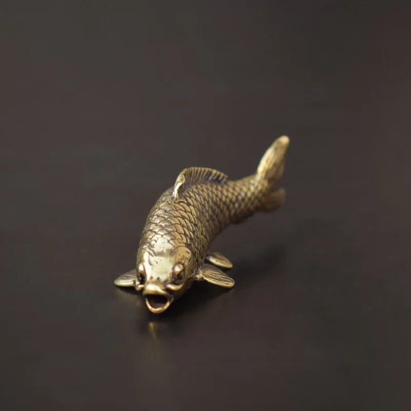 Retro-Brass-Carp-Fish-Figurine-Miniature-Tea-Table-Pet-Small-Ornament ...