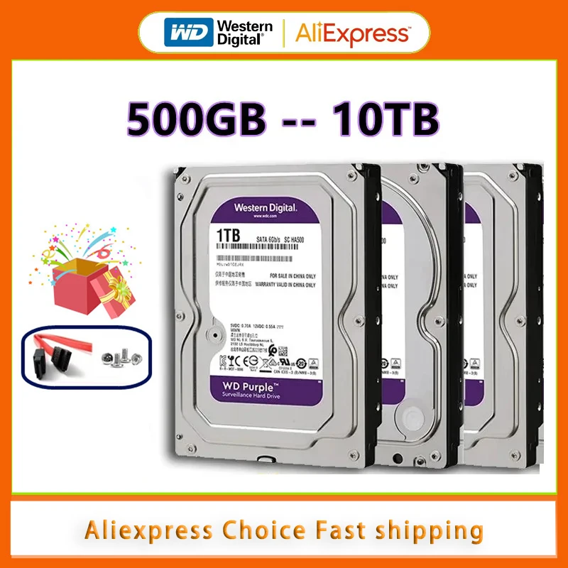 WD Purple 500GB Surveillance Internal Hard Drive Disk 3.5" 64M Cache ...
