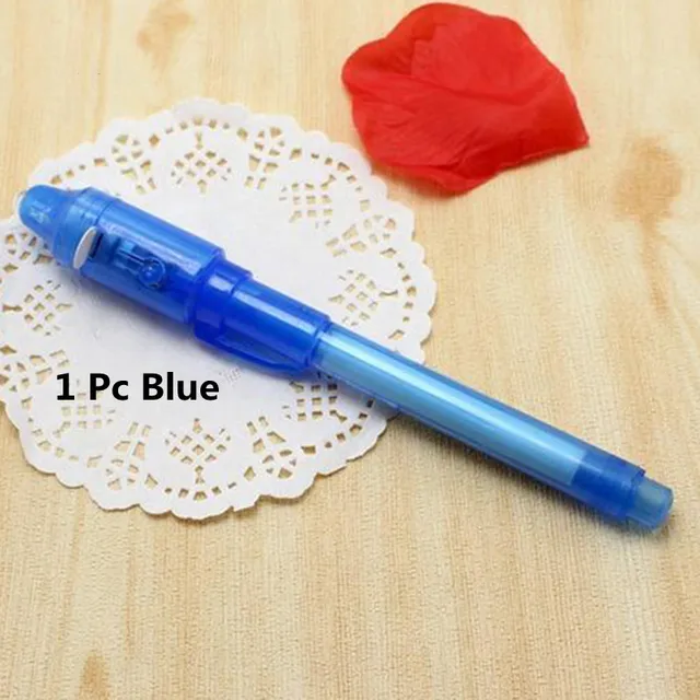 Invisible Ink Pen With Magic UV Light Pencil for Money Fluorescent ...
