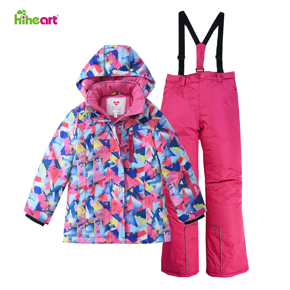 Hiheart Girls 스노보드 스키 슈트, 30 도 스노우 재킷 바지, 겨울 야외 스포츠웨어, 방수 아동복 ...