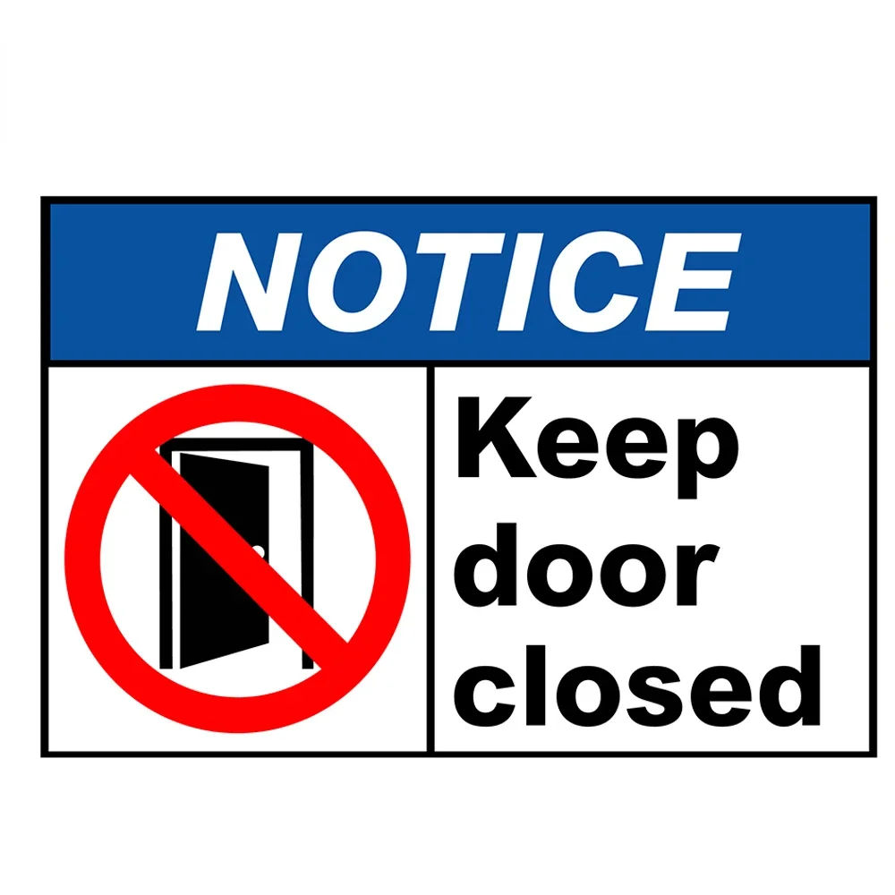 New Design Super Cool Warning Signage Close Notice Decal Warning PVC ...