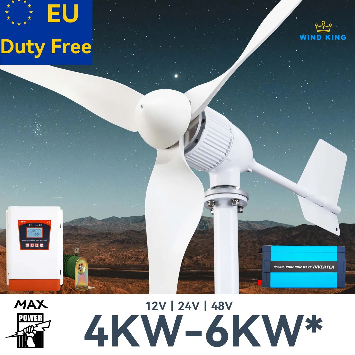 Higher-Power-6000W-WindTurbine-High-Efficiency-Windmill-With ...