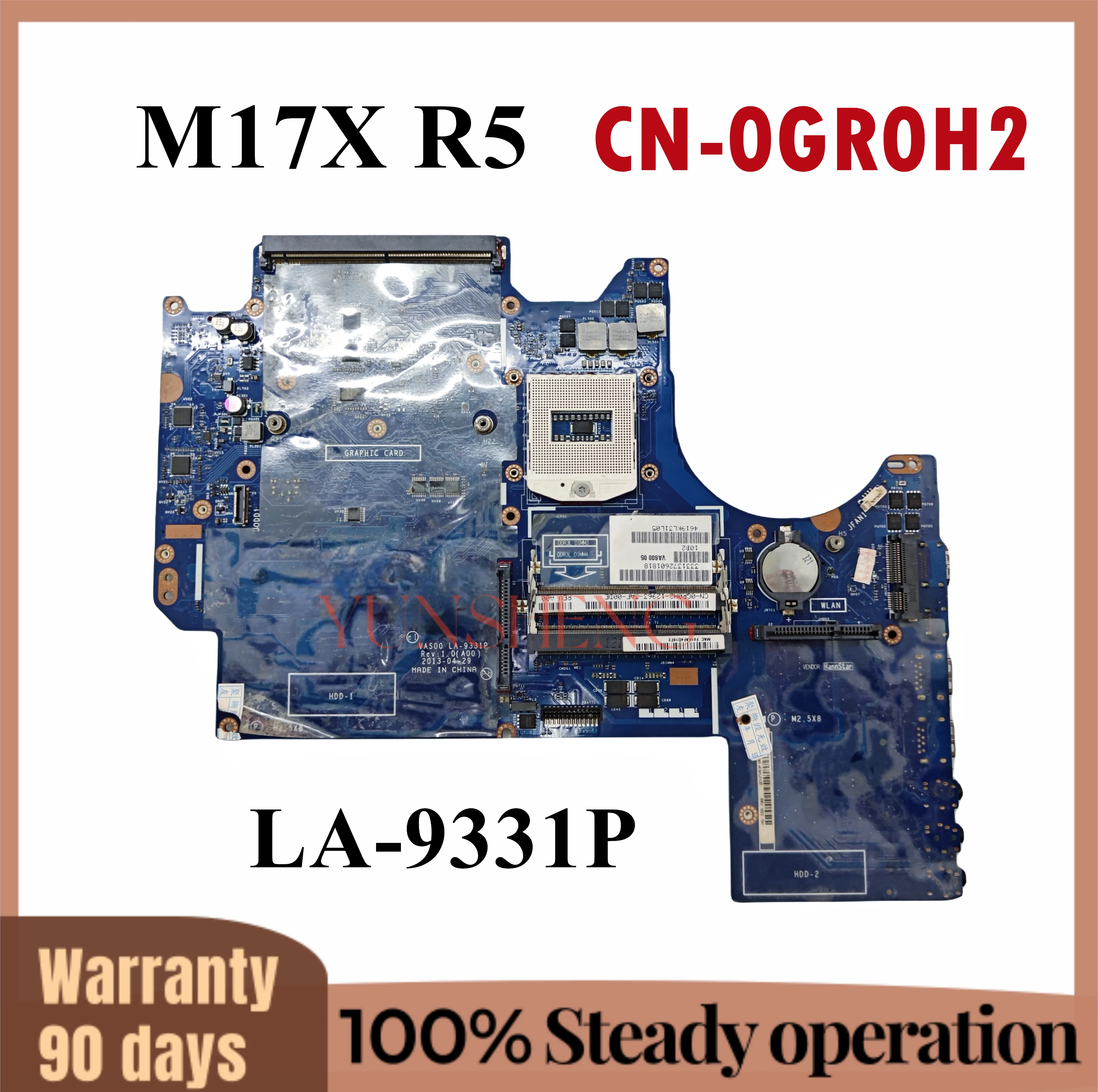 05RW0M-0GR0H2-02XJJ7-041W46-Laptop-mainboard-for-DELL-Alienware17-M17X ...