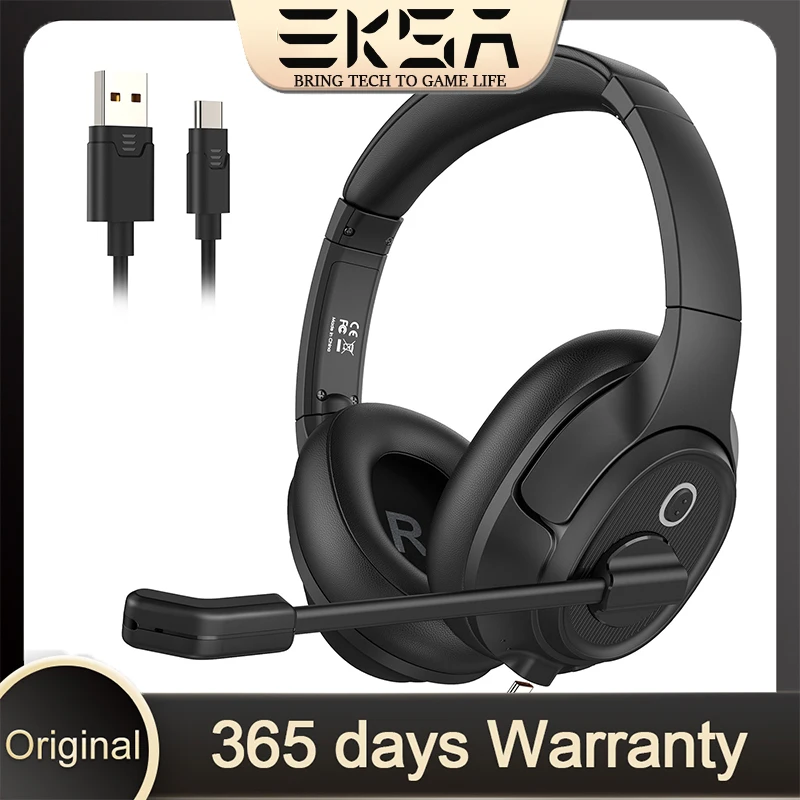 EKSA-H2-Wired-Headphones-with-Microphone-Call-Center-Wire-Headset-for ...