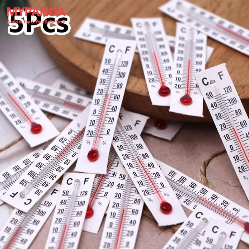 5Pcs-Dollhouse-Miniature-Cardboard-Thermometer-Model-Bedroom-Home ...