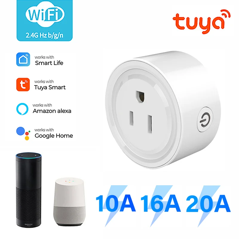 10a Us Tuya Wifi Smart Plug Tuya Smart Life App Remote Control Outlets ...
