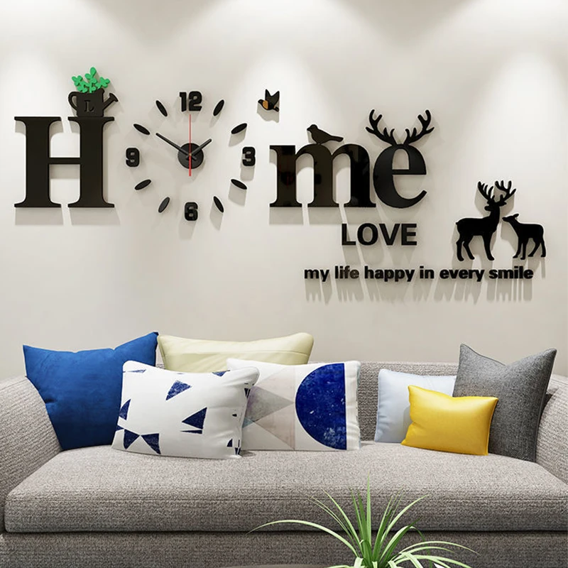 Grande-Rel-gio-De-Parede-3D-Luminous-Frameless-Rel-gios-De-Parede-DIY ...