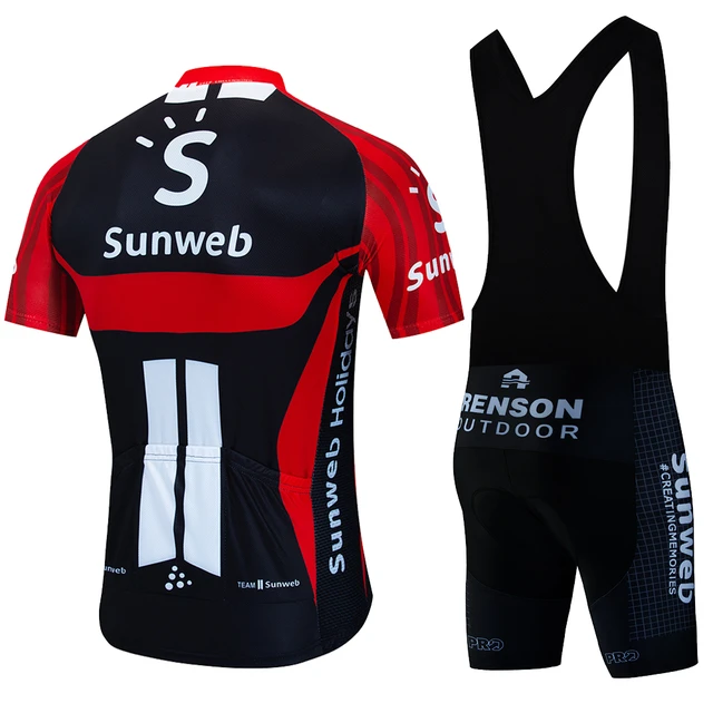SUNWEB Cycling Jersey Set MTB Uniform Bike Clothing Summer, 58% OFF