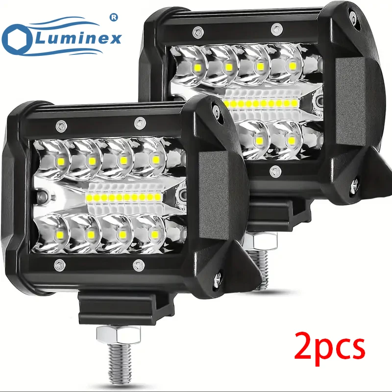Car-Motorcyc-2pcs-4-Inch-60W-LED-Light-Bar-12000LM-Rainproof-Vehicle ...