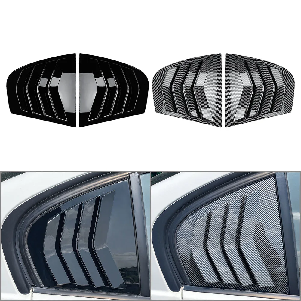 2Pcs-Car-Rear-Window-Side-Vent-Shutter-Louver-Cover-Trim-Decoration ...