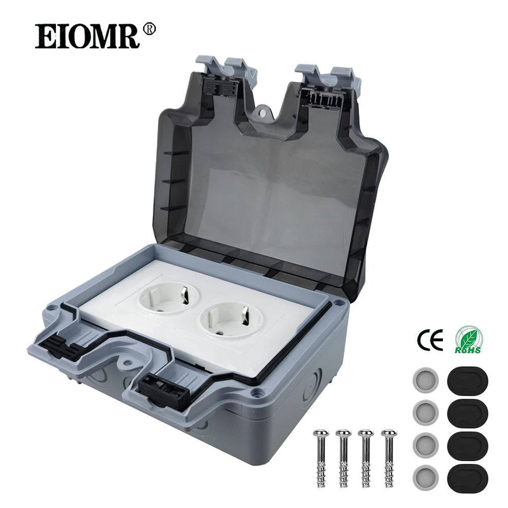 EIOMR-IP66-Waterproof-Dustproof-Box-16A-Double-Standard-Power-Socket ...