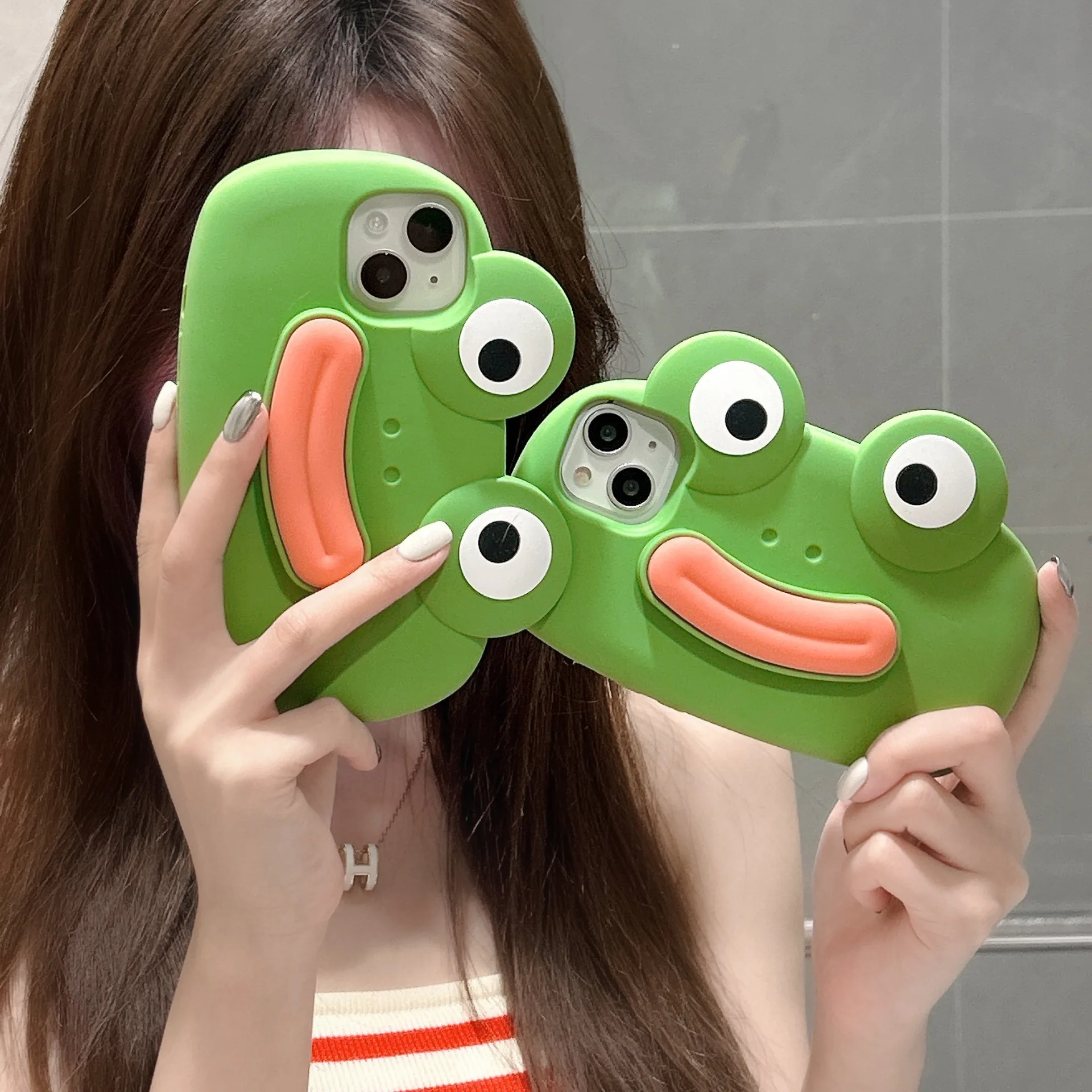 Solid-Interesting-Sausage-Mouth-Frog-Silica-Gel-Phone-Case-For-iPhone ...