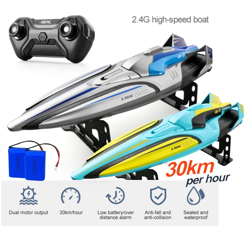 30KM-H-RC-High-Speed-Racing-Boat-Speedboat-Remote-Control-Ship-Water ...