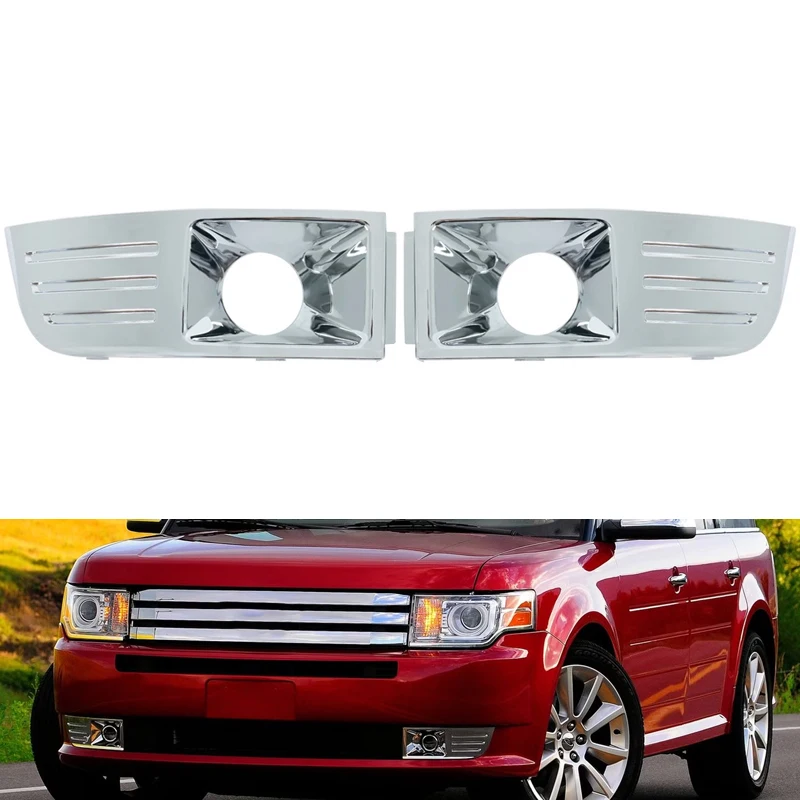 Car Front Bumper Fog Light Lamp Frame Cover For Ford Flex 2009 2010 ...