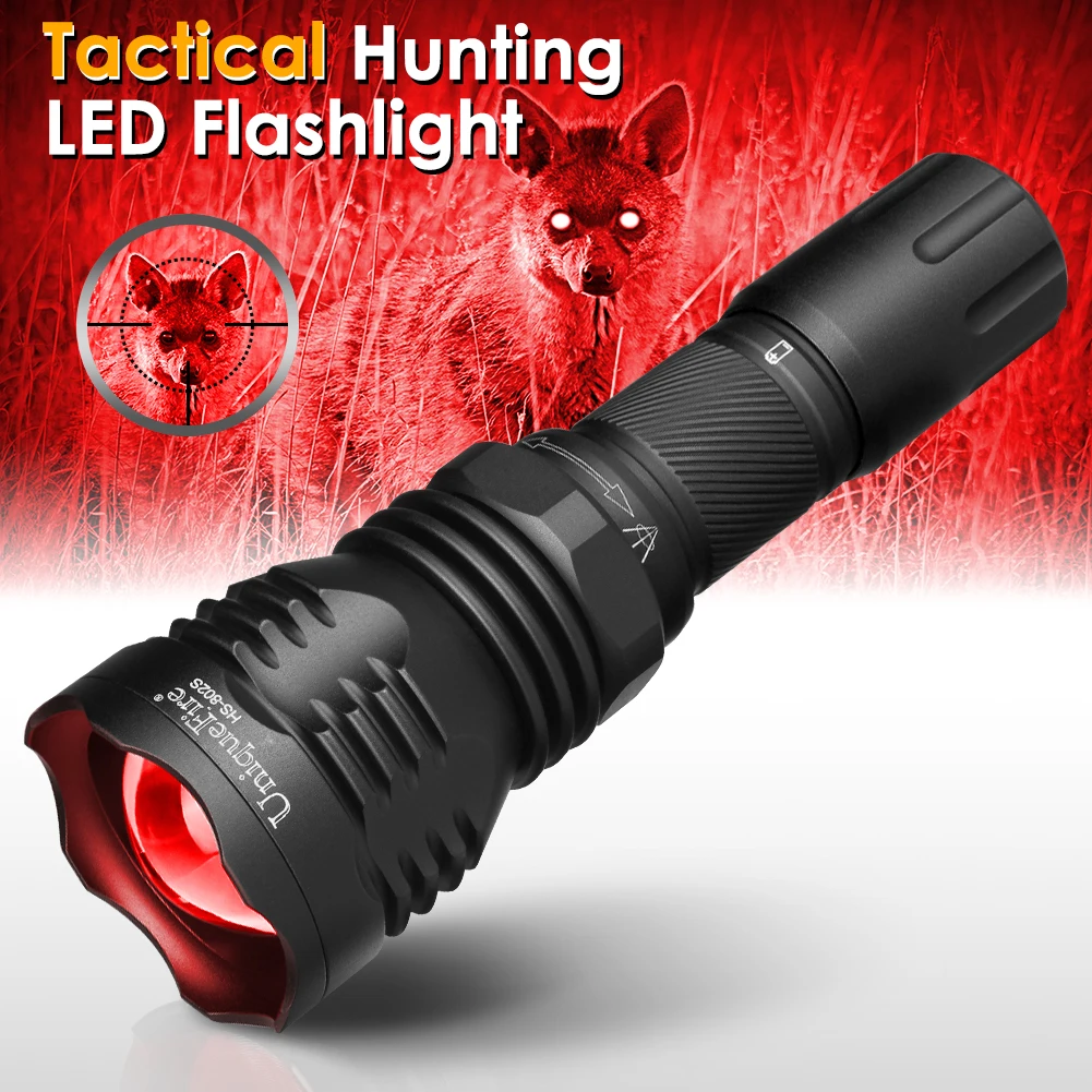 UniqueFire-802S-LED-Hunting-Flashlight-Powerful-Red-Beam-Light-Lanterna ...