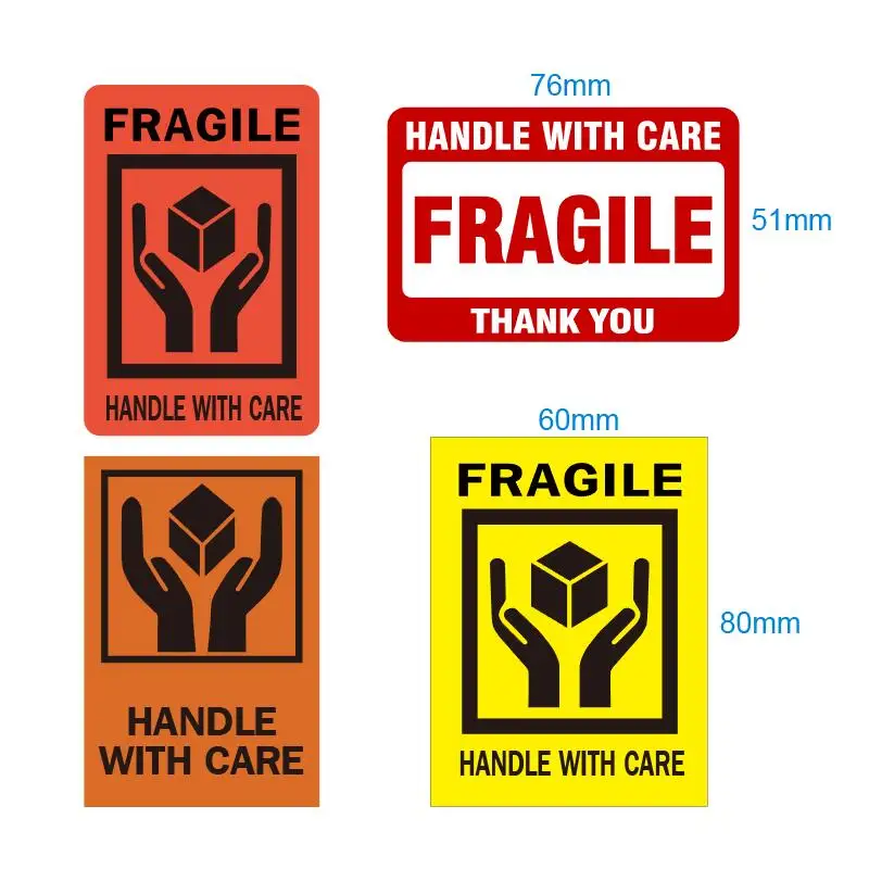 100pcs-FRAGILE-HANDLE-WITH-CARE-Paper-Shipping-Label-Sticker-Package ...