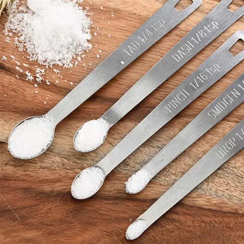 5pcs-Set-Small-Measuring-Spoon-Stainless-Steel-Coffee-Measuring-Spoons ...