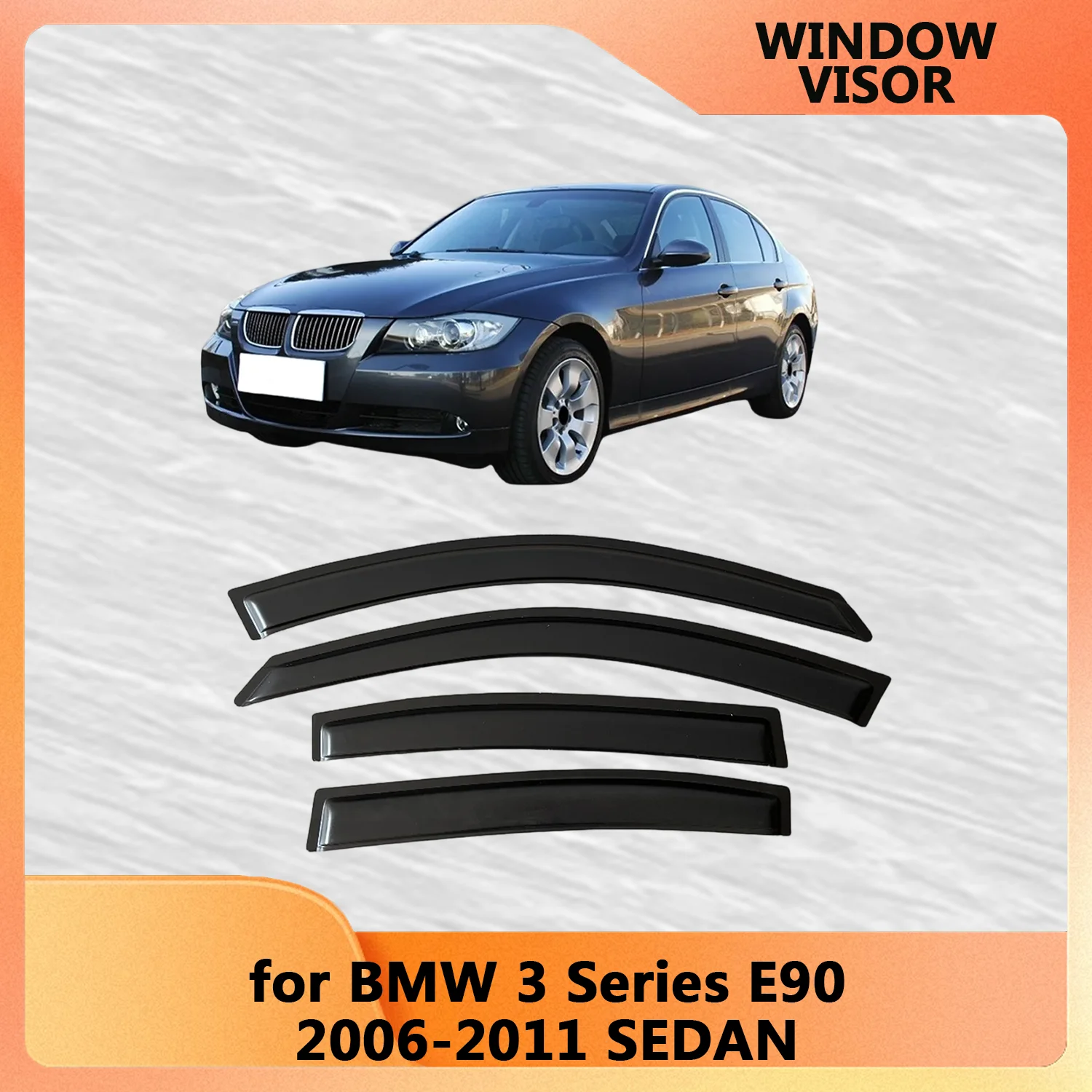 Window Visor for BMW 3 Series E90 2006 2007 2008 2009 2010 2011 Sedan ...