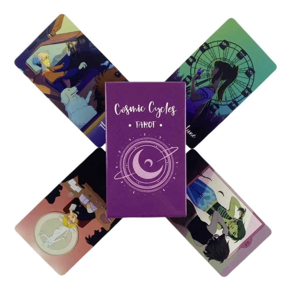 Cosmic-Cycles-Tarot-Cards-A-78-Deck-Oracle-English-Visions-Divination ...