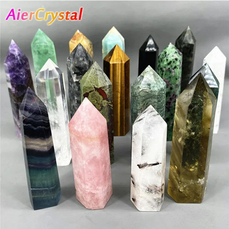 Pure-Natural-Single-pointed-Crystal-Column-Seven-Star-Array-Mineral ...