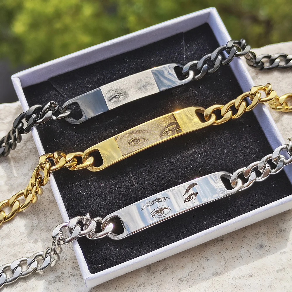 Pulsera-con-foto-de-ojos-grabada-con-l-ser-brazalete-personalizado-con ...