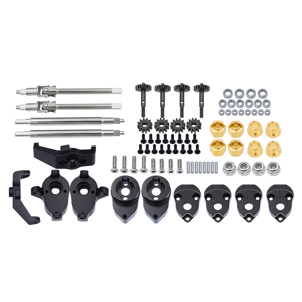 Aluminum-Alloy-TRX4M-Straight-Axles-Change-To-Portal-Front-Rear-Axles ...
