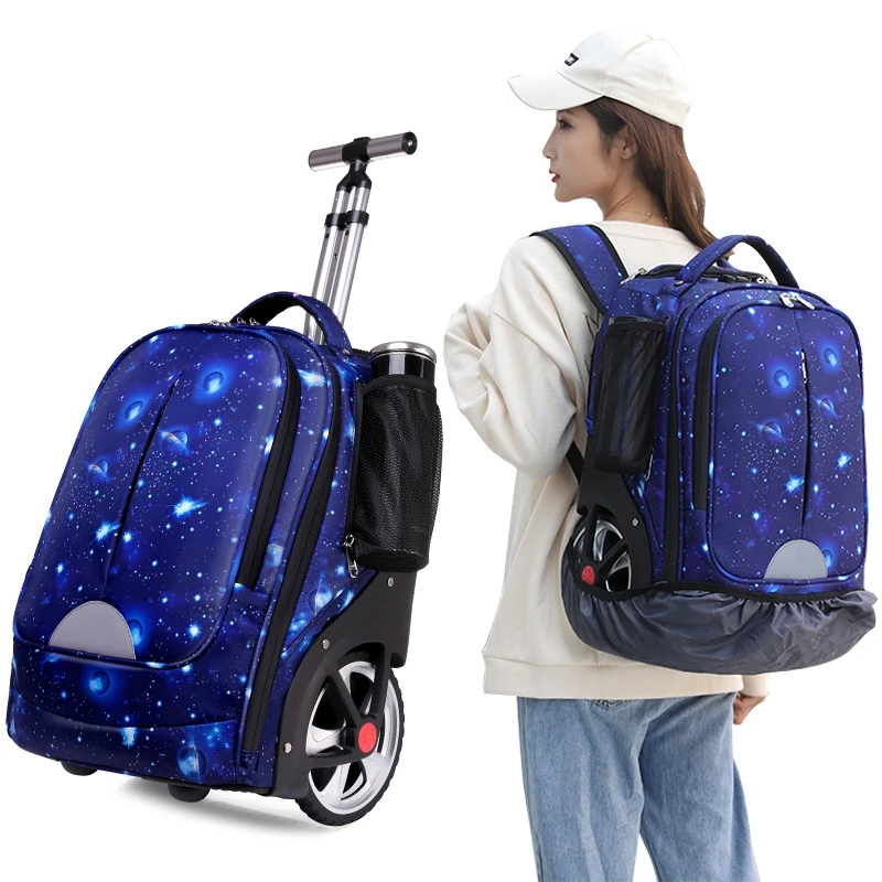Children Rolling Backpack 18 Inches | Suitcase Luggage Travel Bag ...