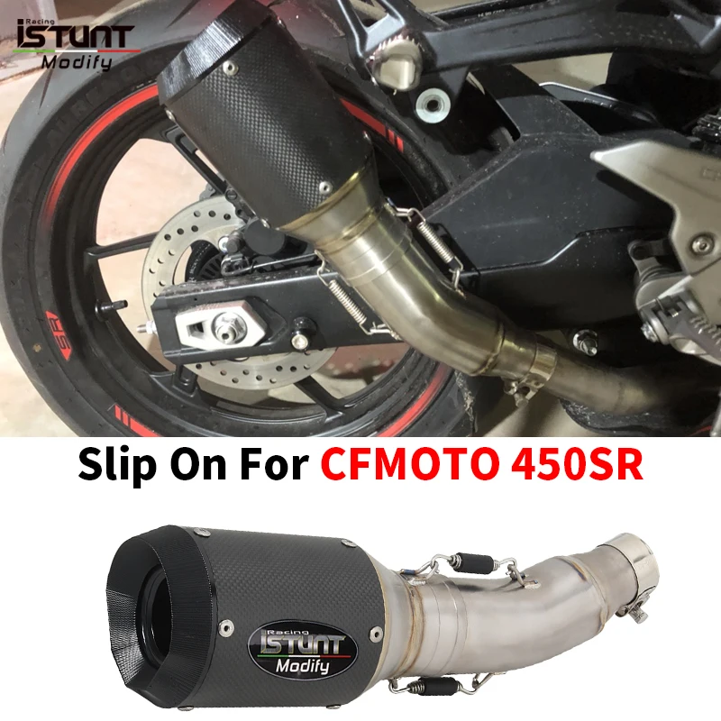 Slip-For-CFMOTO-450SR-450-SS-NK-Full-System-Motorcycle-Exhaust-Modify ...