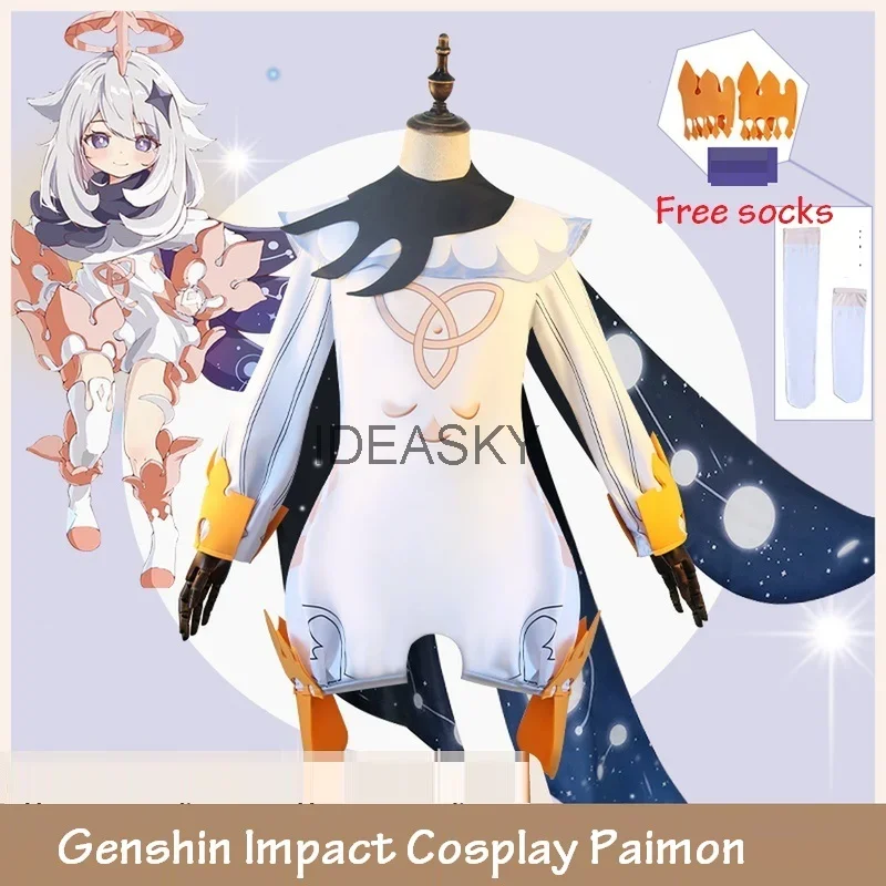 Spiel-Genshin-Impact-Cosplay-Paimon-Outfit-Party-kleid-Uniform-Anime ...