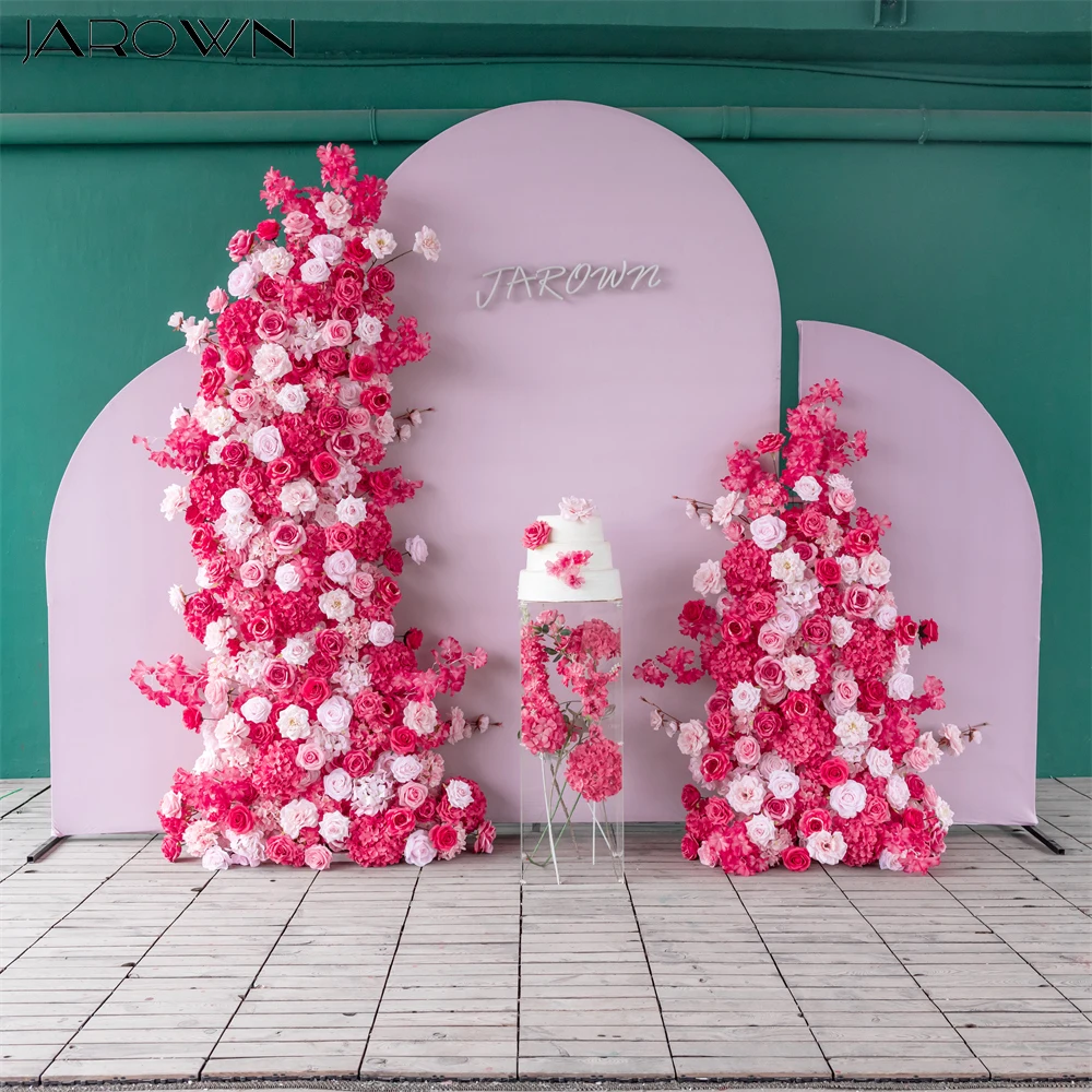 Wedding-Party-Backdrop-Decoration-Hot-Pink-Series-Rose-Hydrangea-Artificial-Floral-Arrangement ...