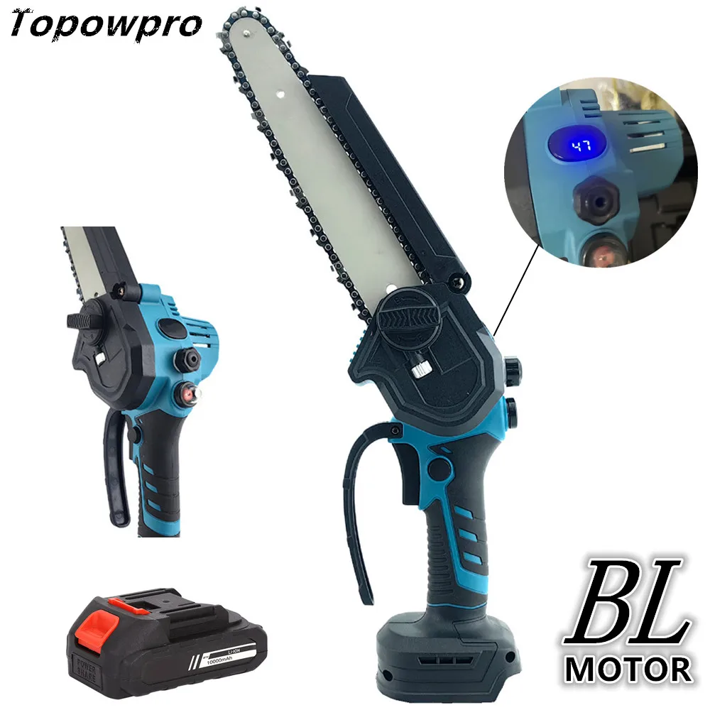 Brushless-Electric-Chainsaw-8-Inch-Digital-Display-Garden-Wood-Cutter ...