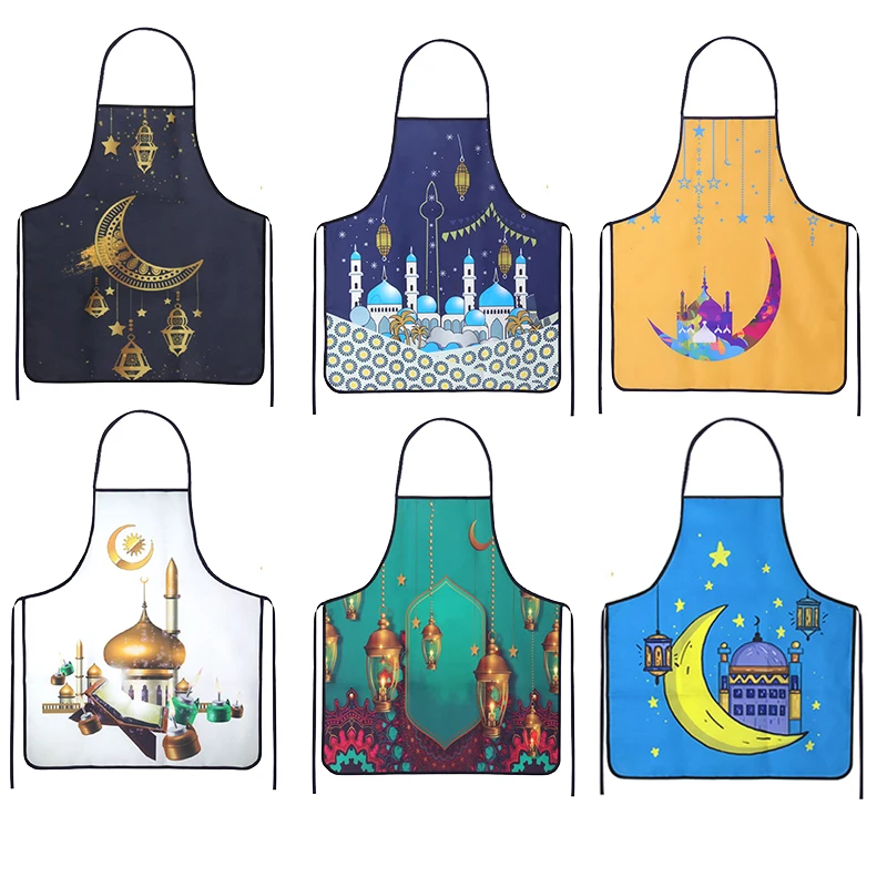 2023-Decorations-Ramadan-Aprons-Muslim-Eid-Mubarak-Print-Kitchen-Aprons-Islamic-party-Ramadan ...