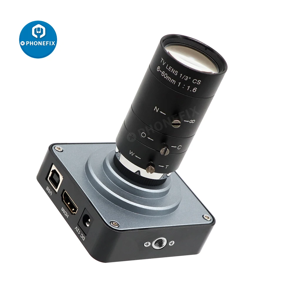 38MP 60FPS HDMI Industrial Camera with 1/3" CS Mount F1.6 6-60mm Manual ...