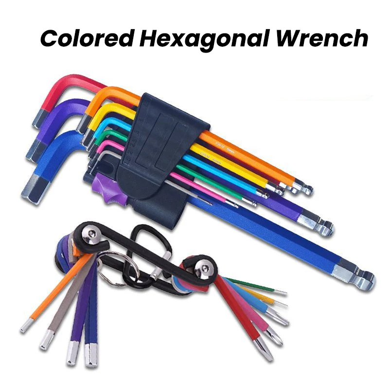 9-Pcs-Colored-Allen-Key-Hexagonal-Wrench-Portable-Emergency-Repair-Tool ...