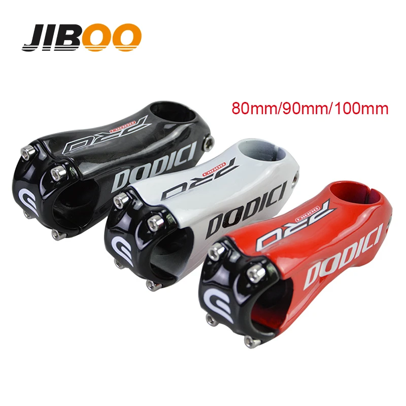 JIBOO 10 ° 카본 스템 80mm/90mm/100mm 파워 쇼트 로드 MTB 자전거 테이블 31.8 파이프 사이클링 스템 ...