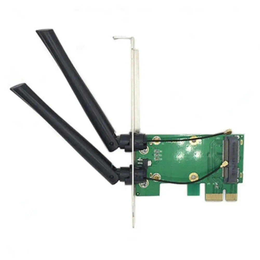 Wireless-Wifi-Network-Card-Mini-PCIE-To-PCI-E-1X-Desktop-Adapter-Accessories-Antennas-Computer ...