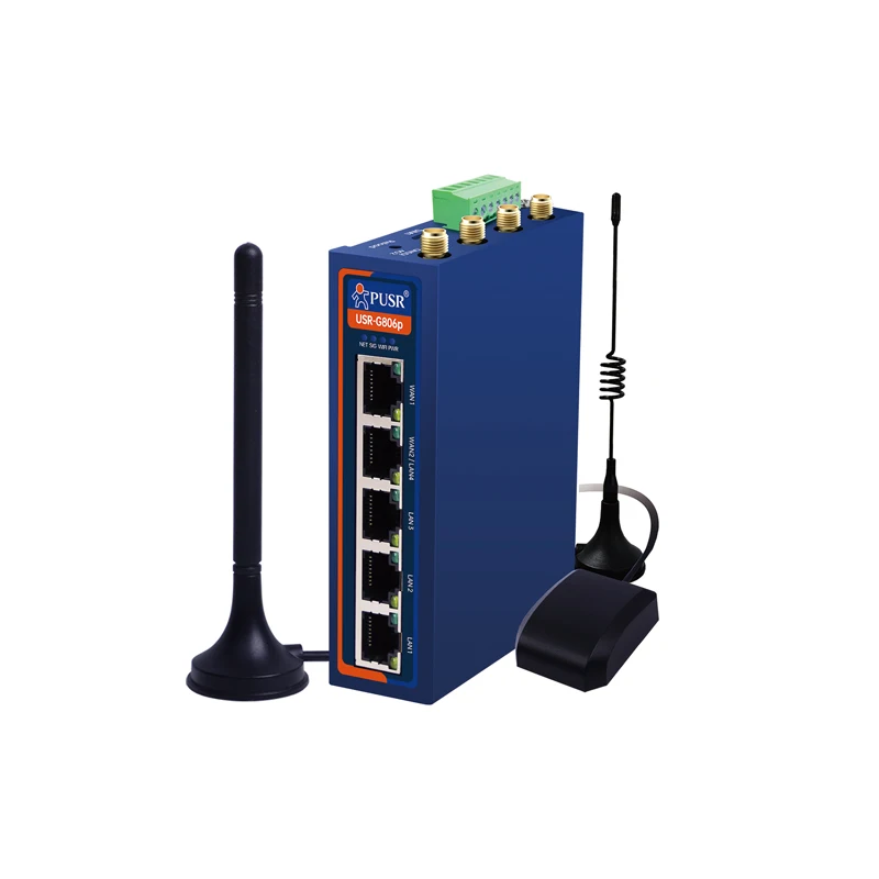 PUSR Dual Qualcomm Industrial Cellular Router 5*Ethernet+RS232+RS485 4G ...