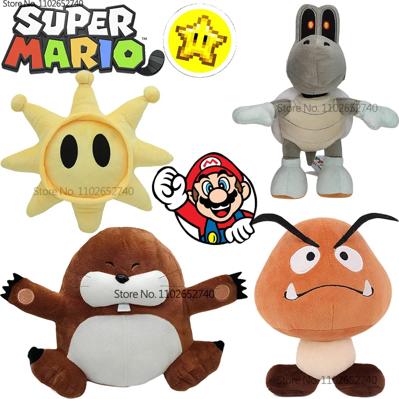 New Super Mario Monty Mole Goomba Plush Stuffed Doll Toy Shine Sprite ...